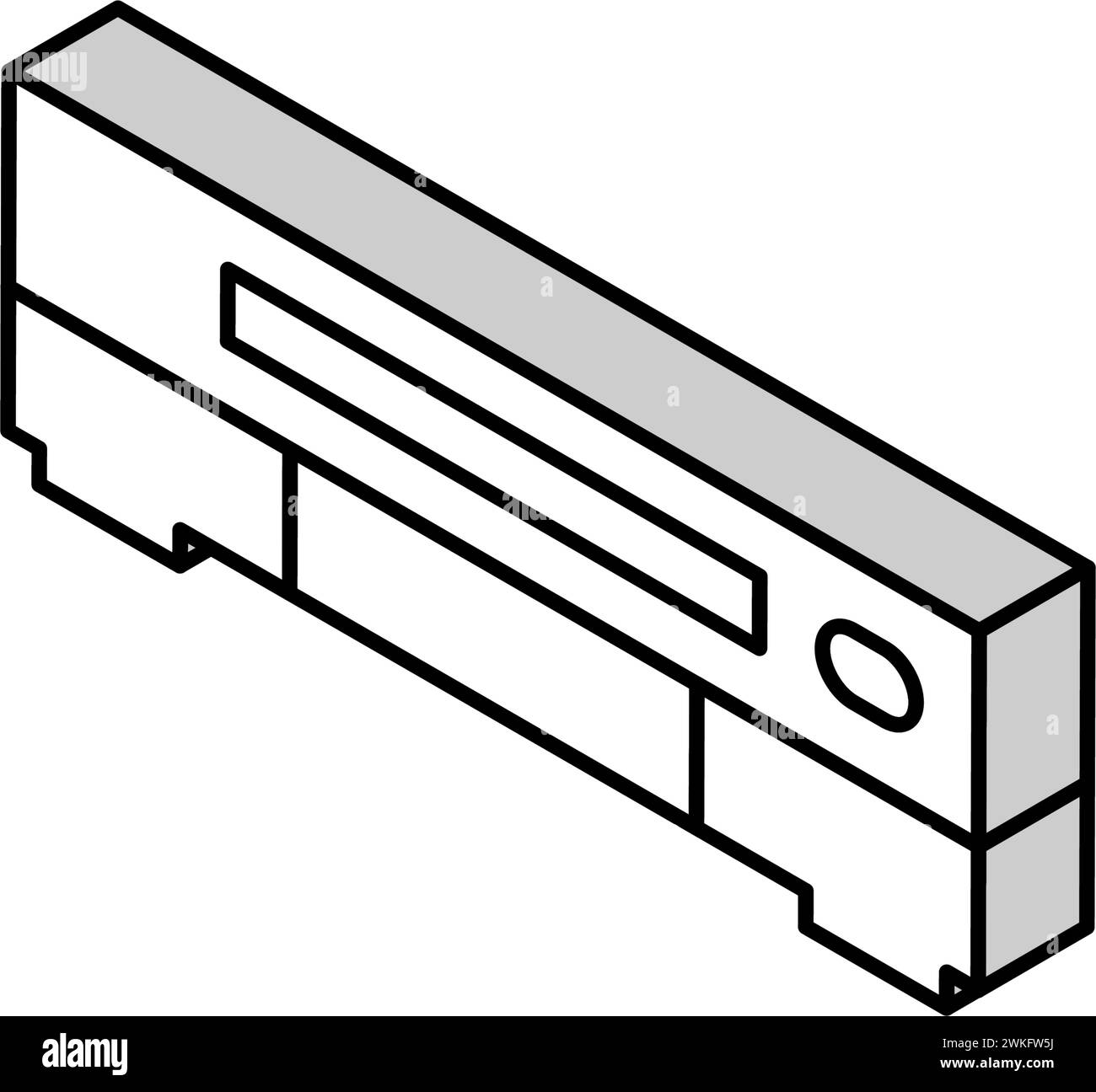 vhs player retro gadget isometric icon vector illustration Stock Vector ...