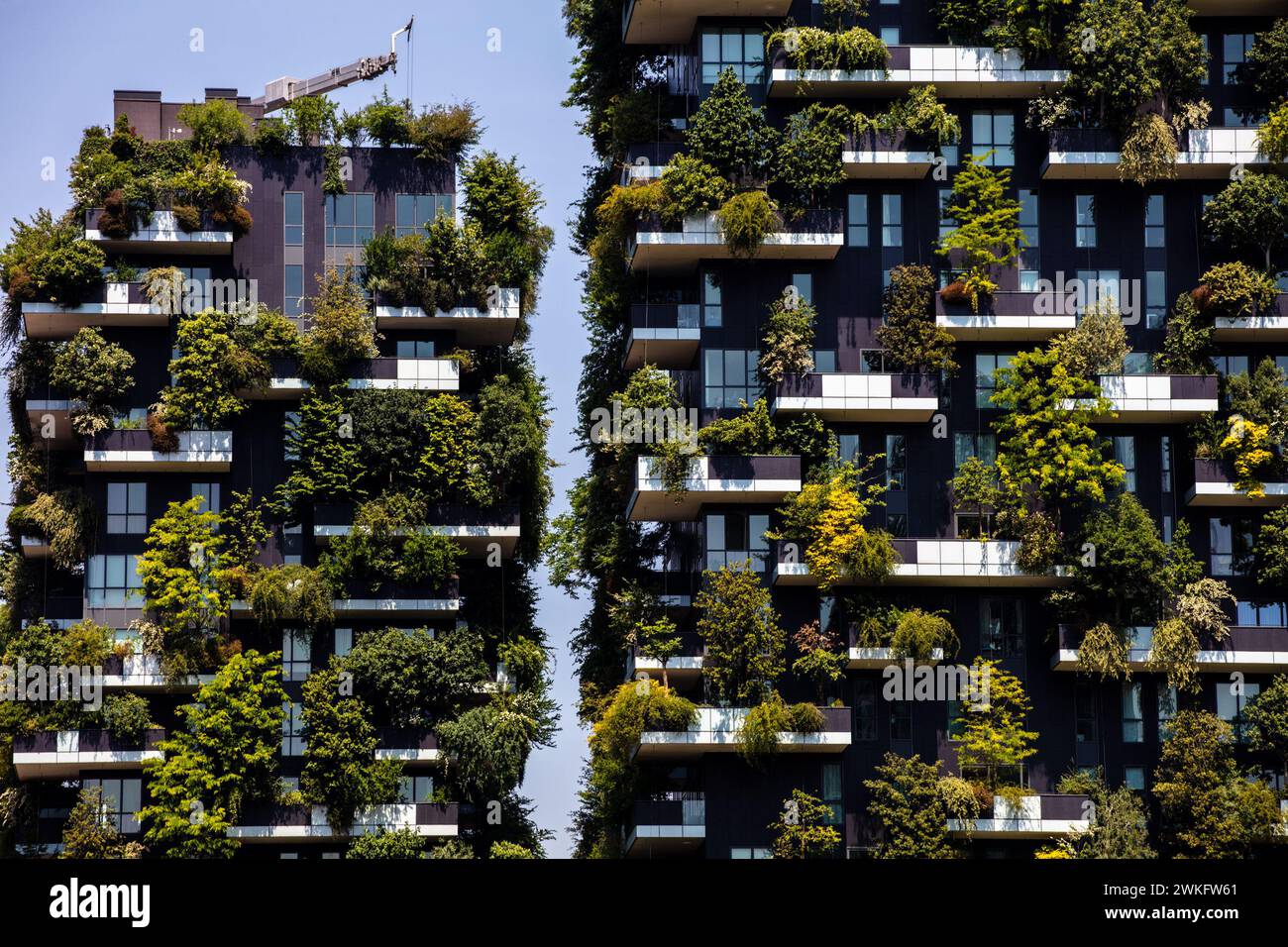The Bosco Verticale in Milan incorporates numerous trees and plants on ...