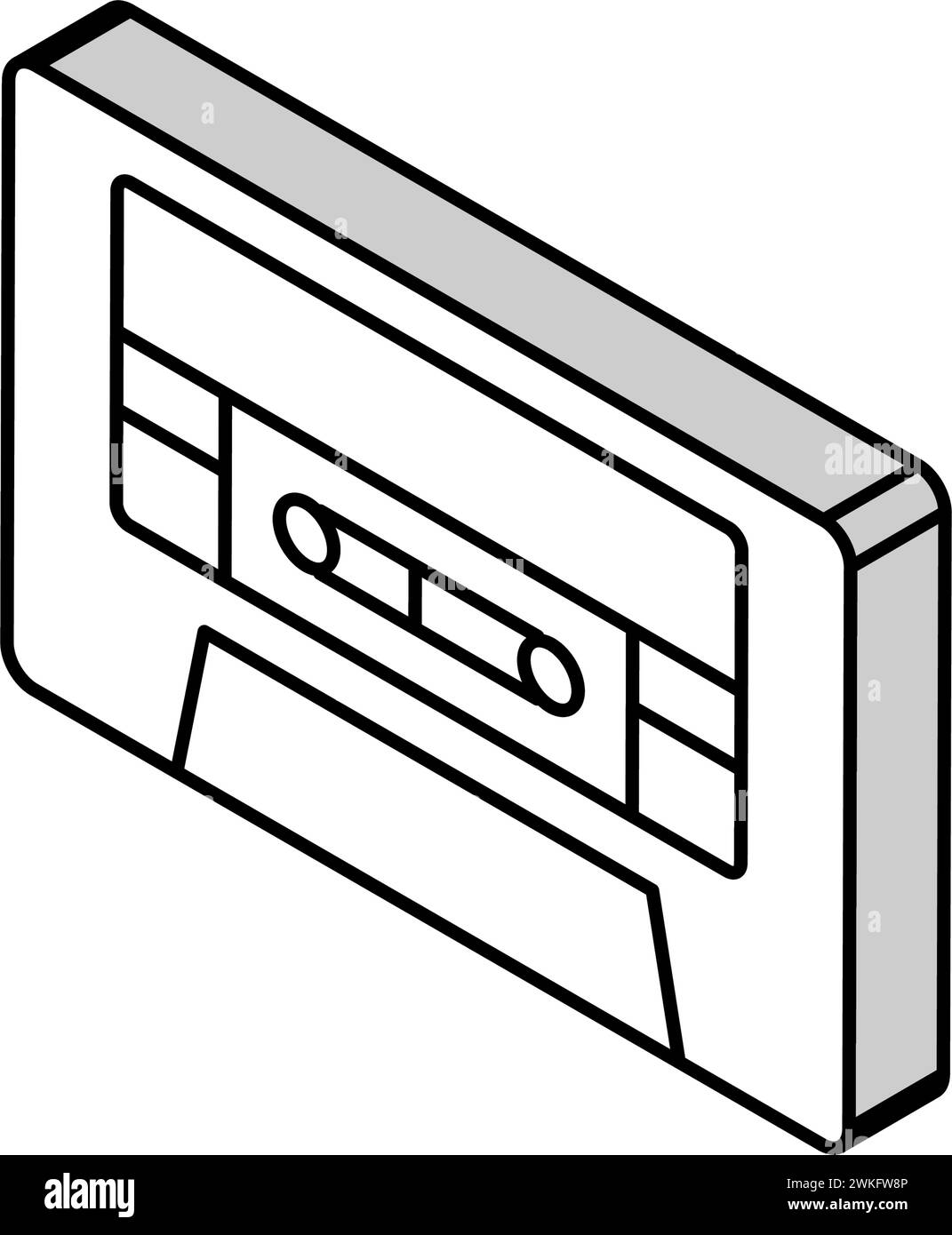 cassette audio retro gadget isometric icon vector illustration Stock ...