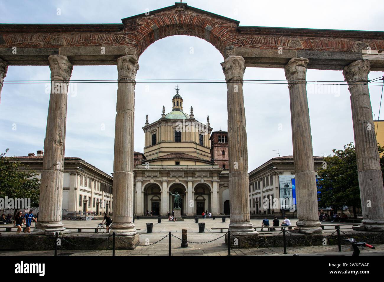The Basilica San Lorenzo Maggiore was built with the remains of Roman ...
