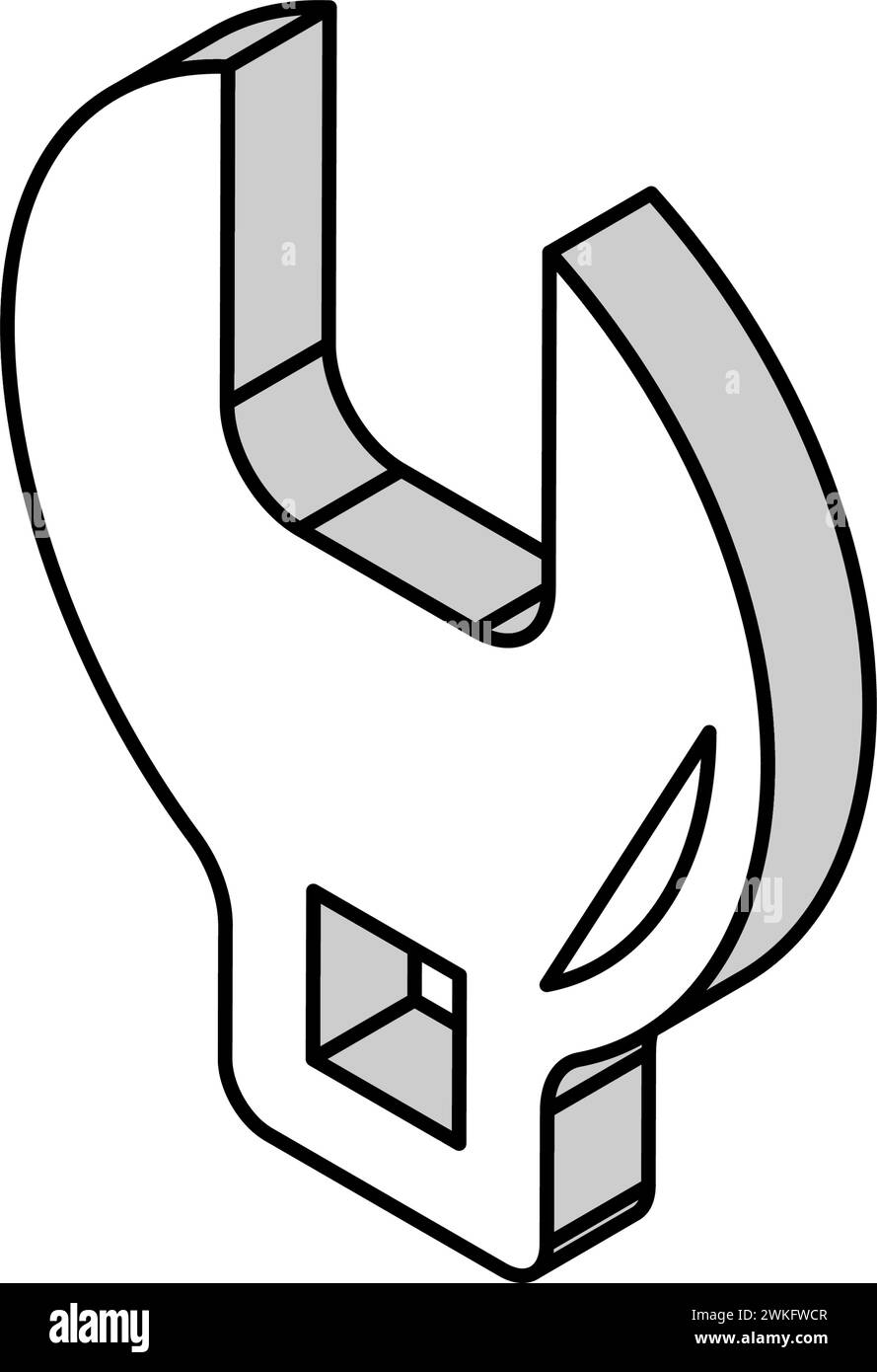 crowfoot wrench tool isometric icon vector illustration Stock Vector ...