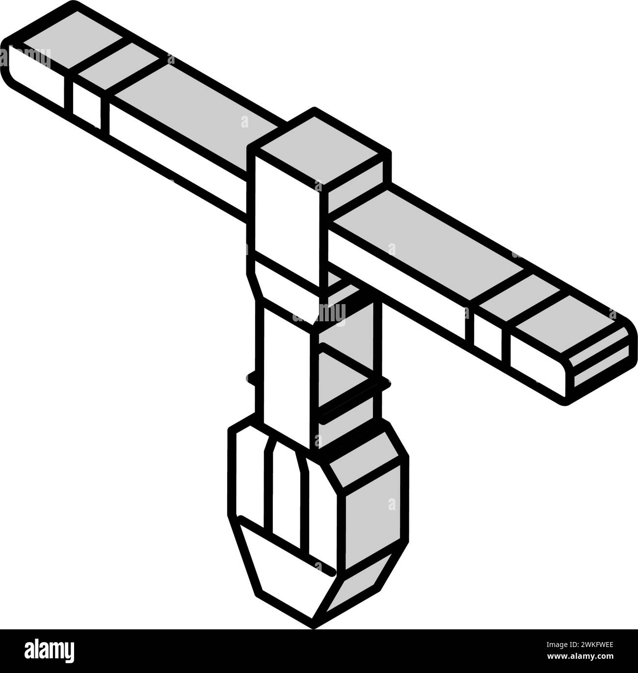 tap wrench tool isometric icon vector illustration Stock Vector Image ...