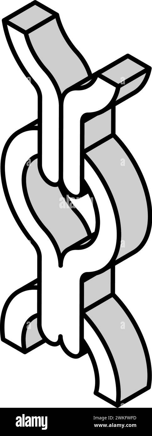 ladder chain isometric icon vector illustration Stock Vector Image ...