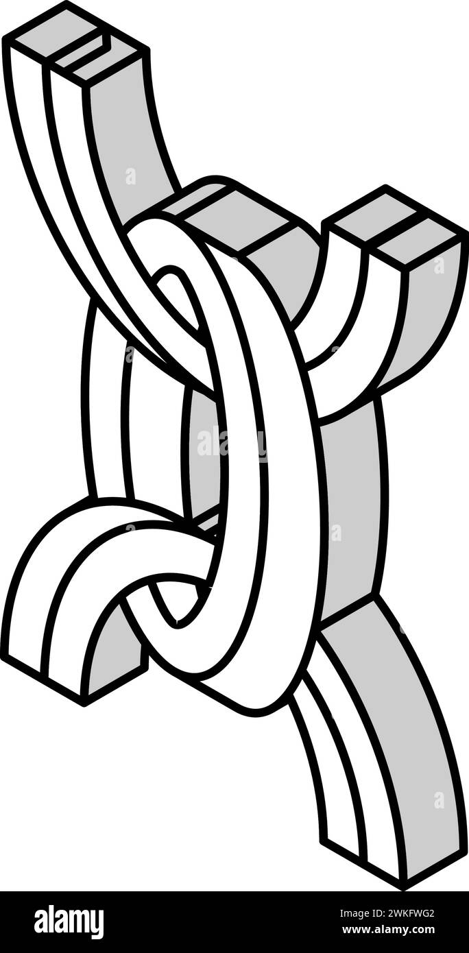 belcher chain isometric icon vector illustration Stock Vector Image ...