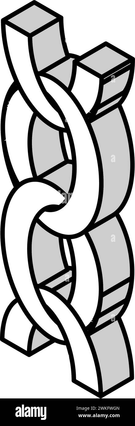 belcher rolo chain isometric icon vector illustration Stock Vector ...