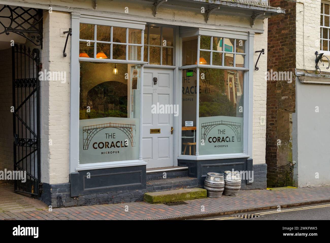 The Coracle Micropub at Ironbridge, Shropshire, England Stock Photo - Alamy