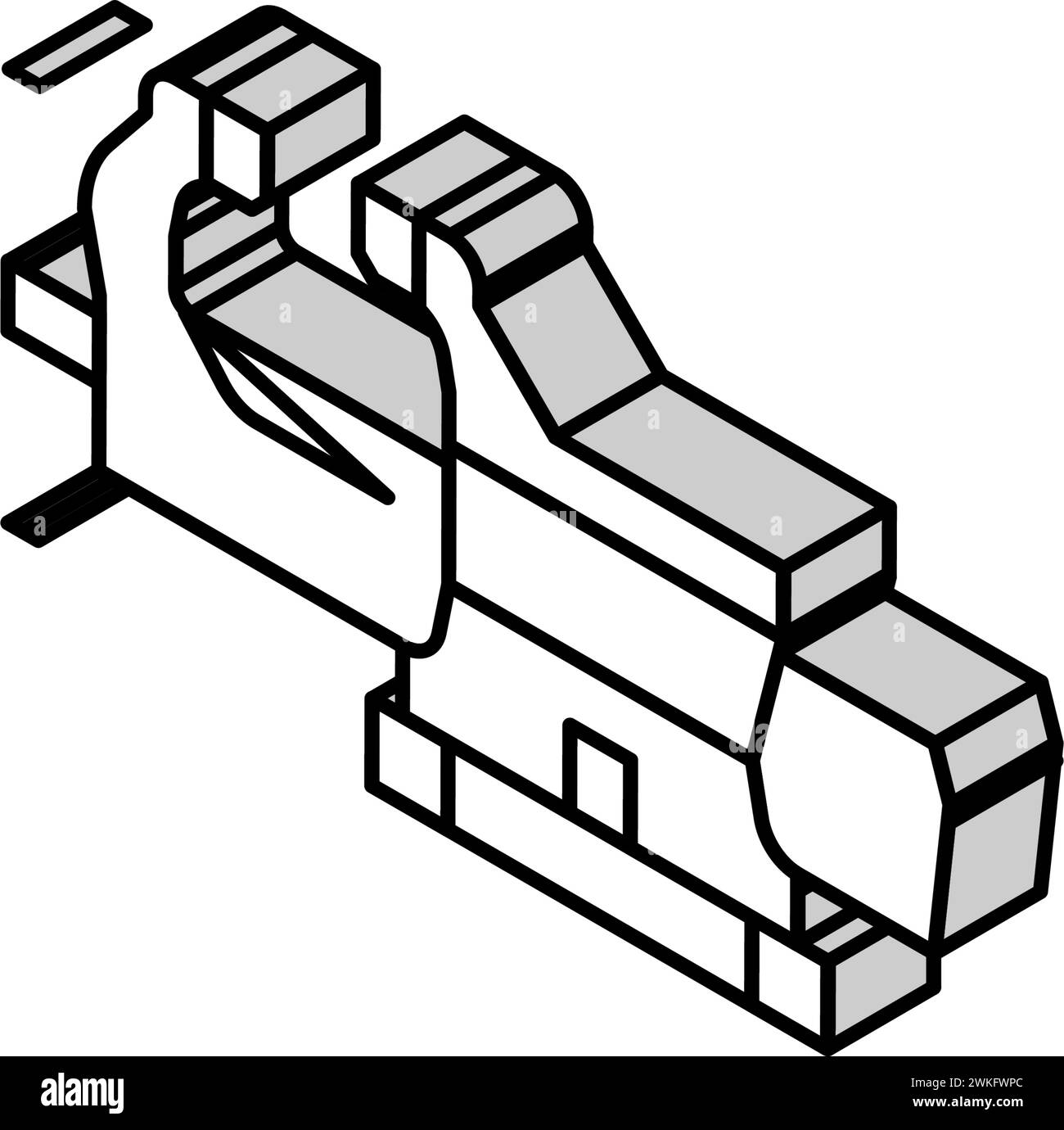 swivel base bench vice isometric icon vector illustration Stock Vector ...