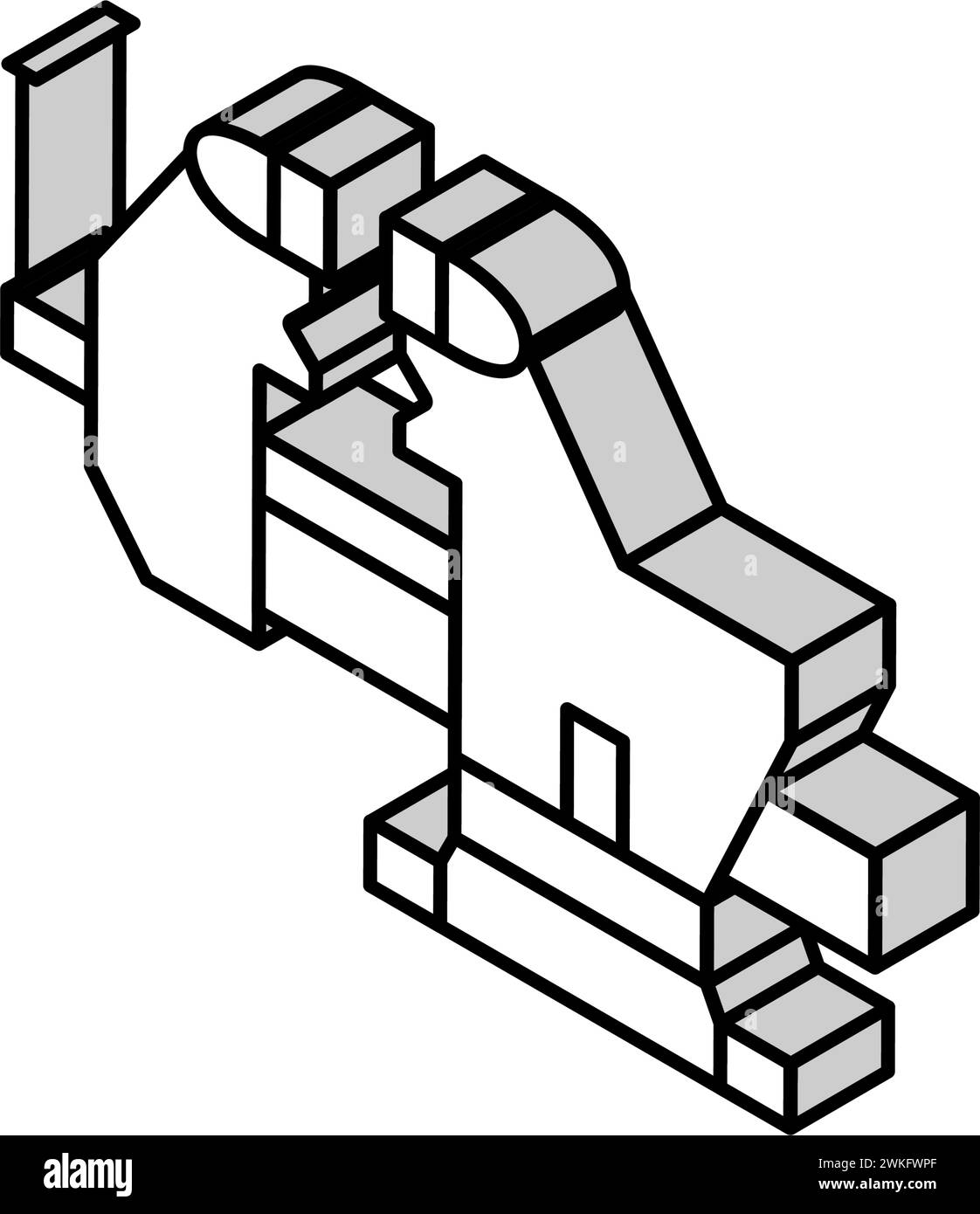 combination vice isometric icon vector illustration Stock Vector Image ...