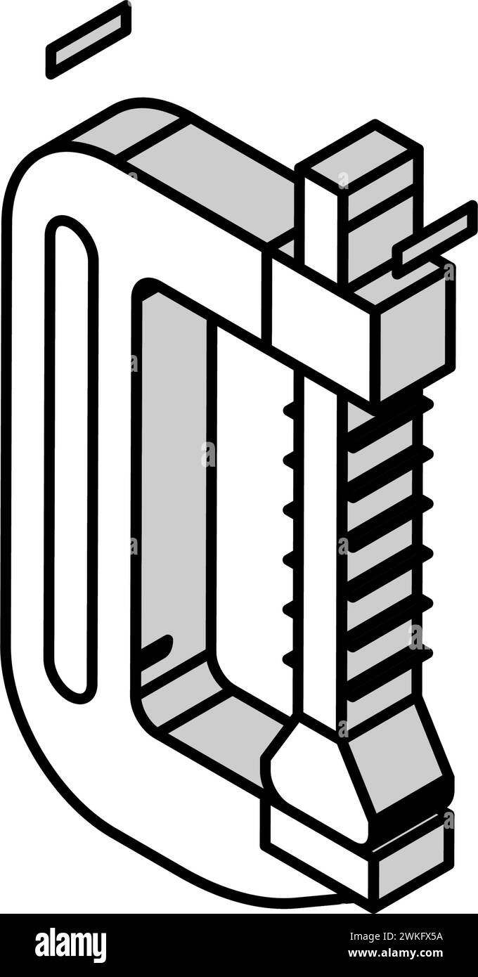 c clamp isometric icon vector illustration Stock Vector Image & Art - Alamy