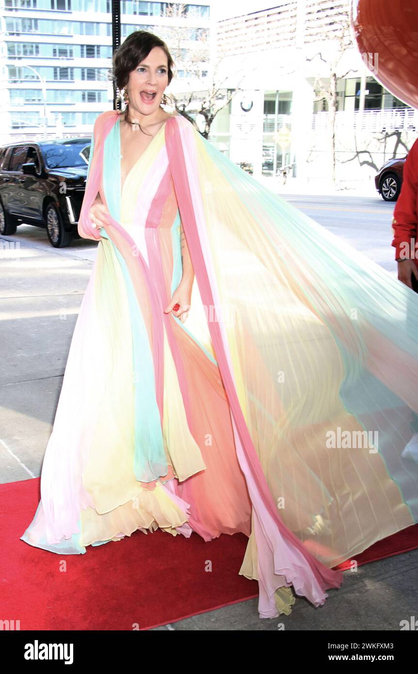 February 20, 2024 Drew Barrymore arriving back to The Drew Barrymore ...