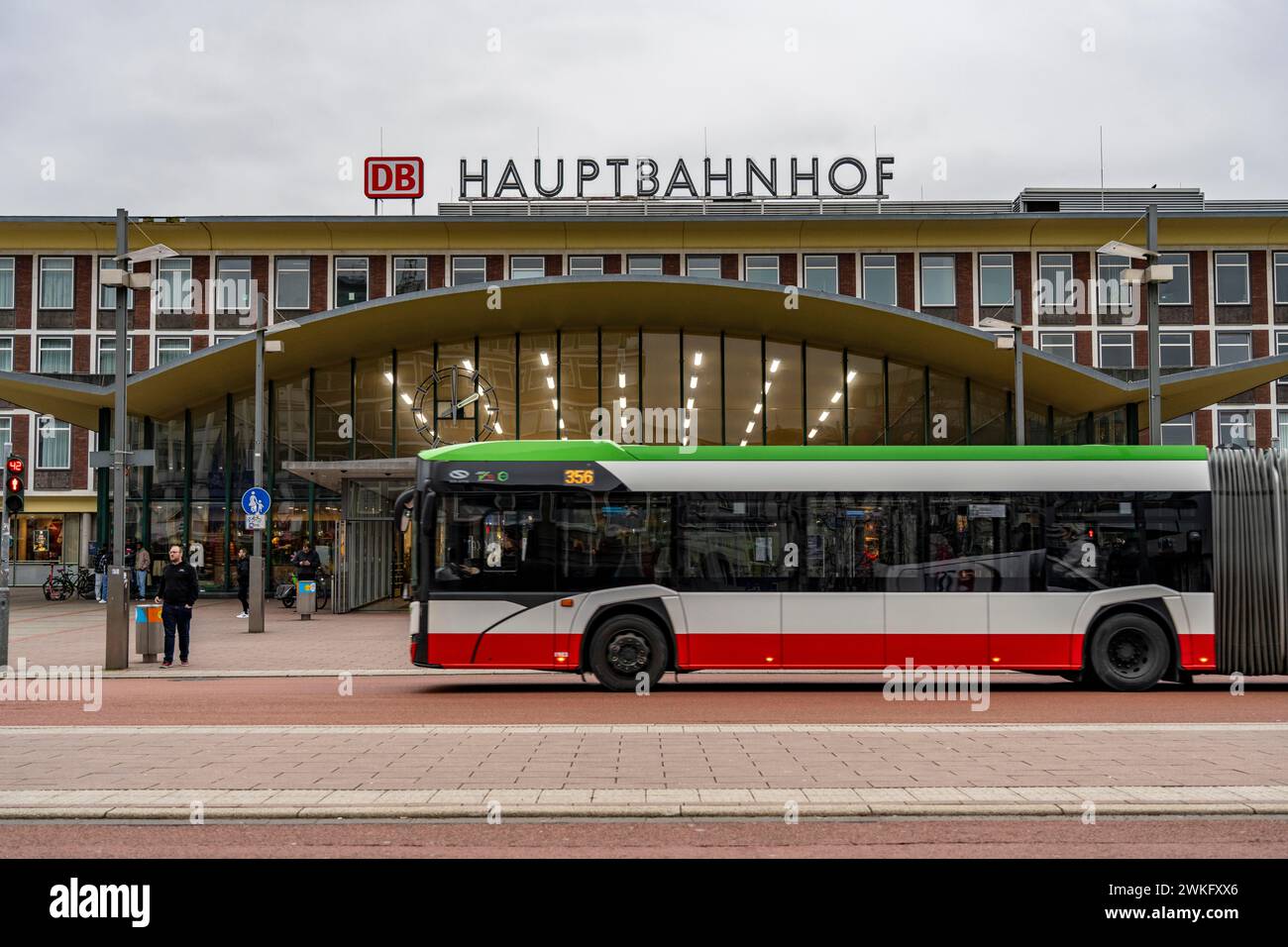 Bochum main station, station concourse, local bus, public transport connection, NRW, Germany ...
