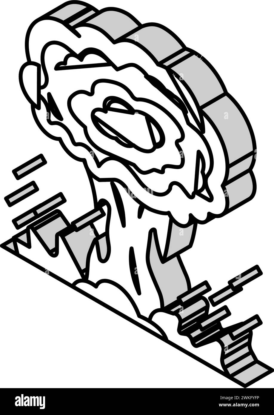 explosion fire isometric icon vector illustration Stock Vector Image ...