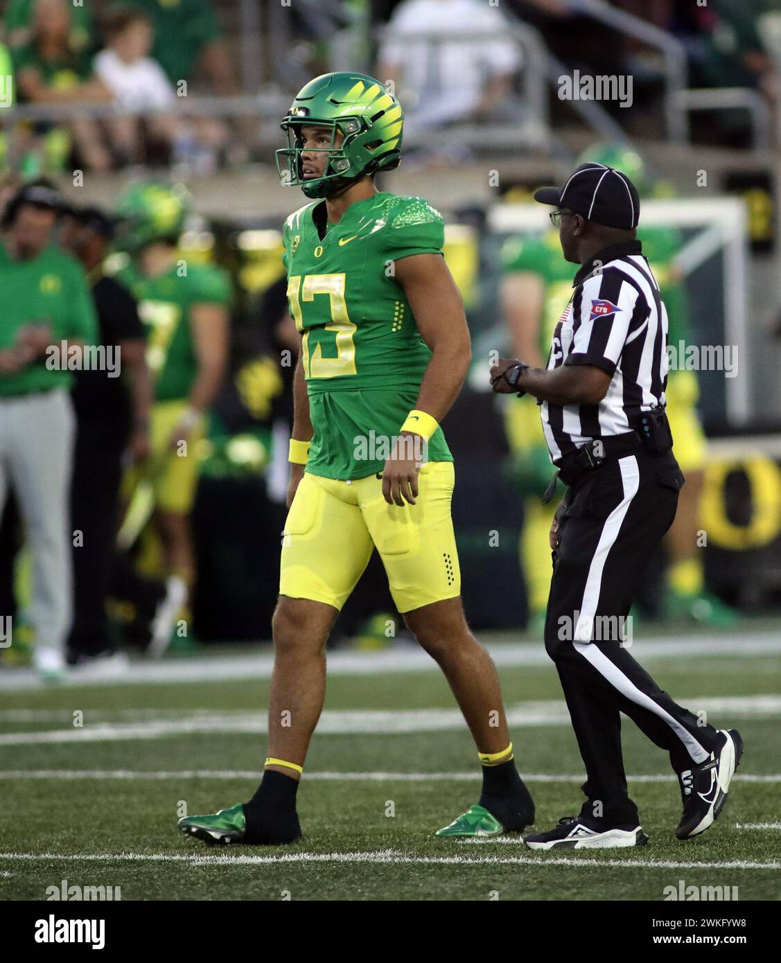 September 16, 2023 - Oregon Ducks quarterback Ty Thompson #13 during a ...