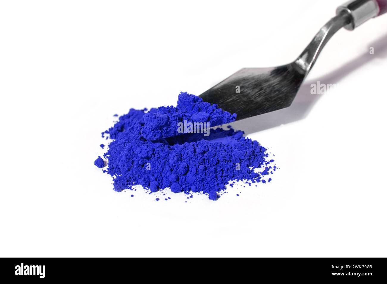 ultramarine blue pigment, dry natural paint on a white background ...