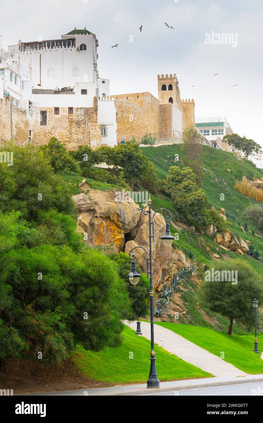 Tangier, Morocco. October 16th, 2022 - Buildings inside the medina wall ...