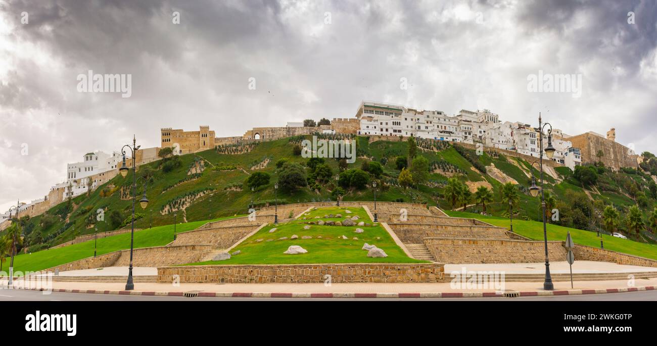 Tangier, Morocco. October 16th, 2022 - Hafa garden, next to eh coast on ...