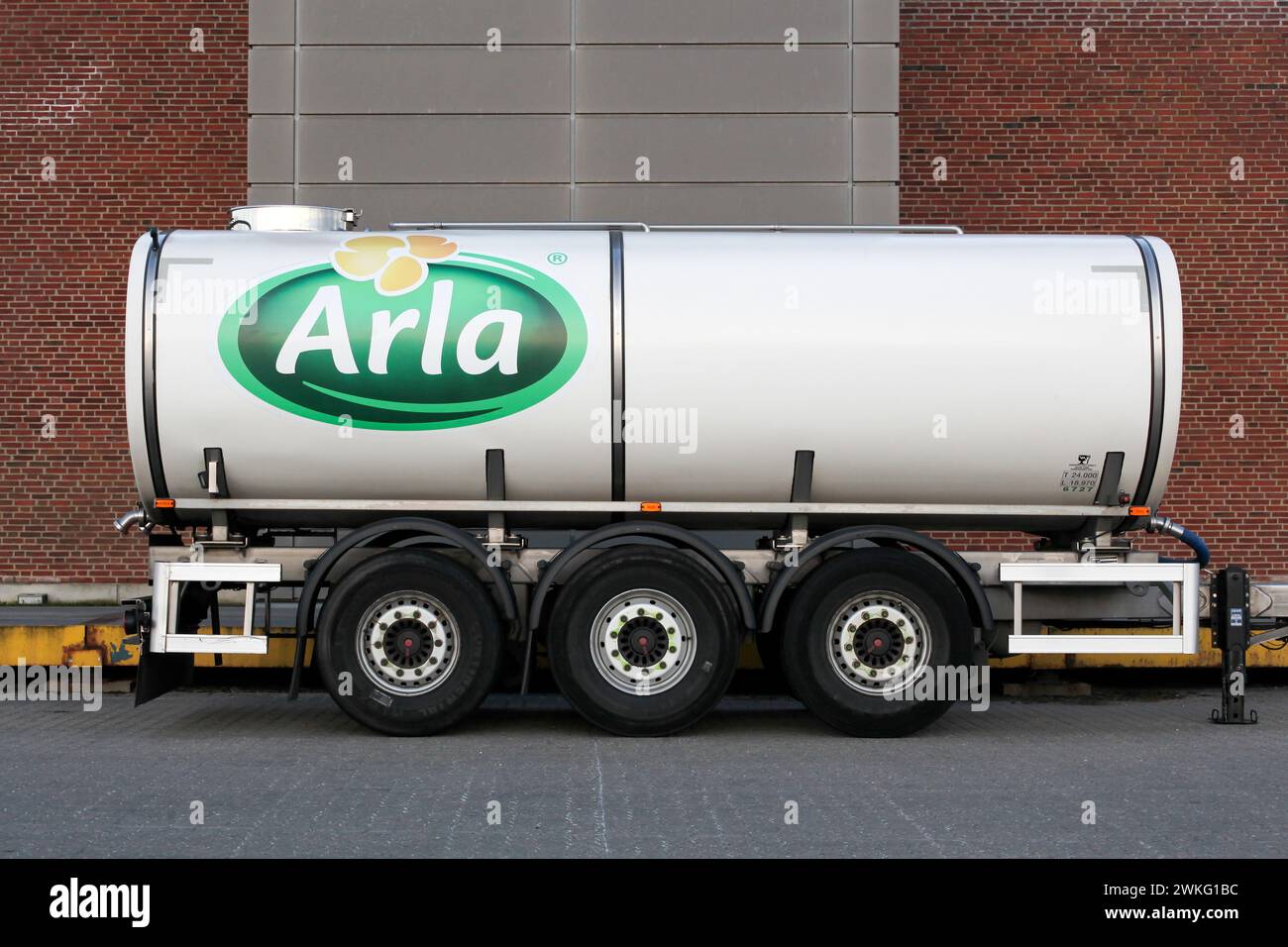 Taulov, Denmark - March 27 2022: Arla Foods tanker. Arla Foods is an ...