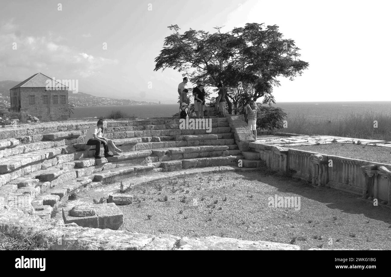 Lebanon: The historic village Byblos with the castle and the ...
