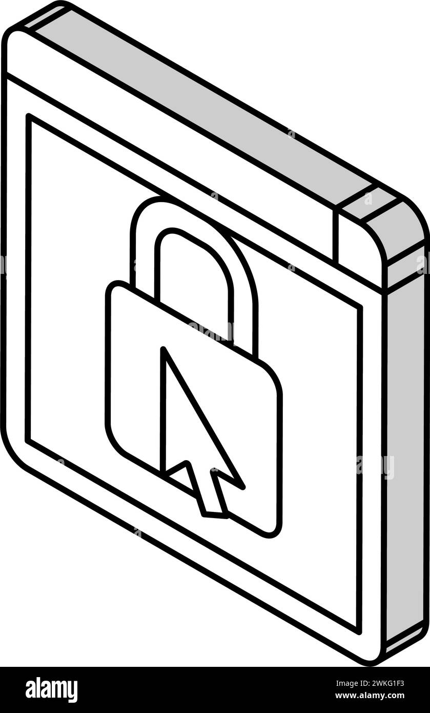 web padlock isometric icon vector illustration Stock Vector Image & Art ...