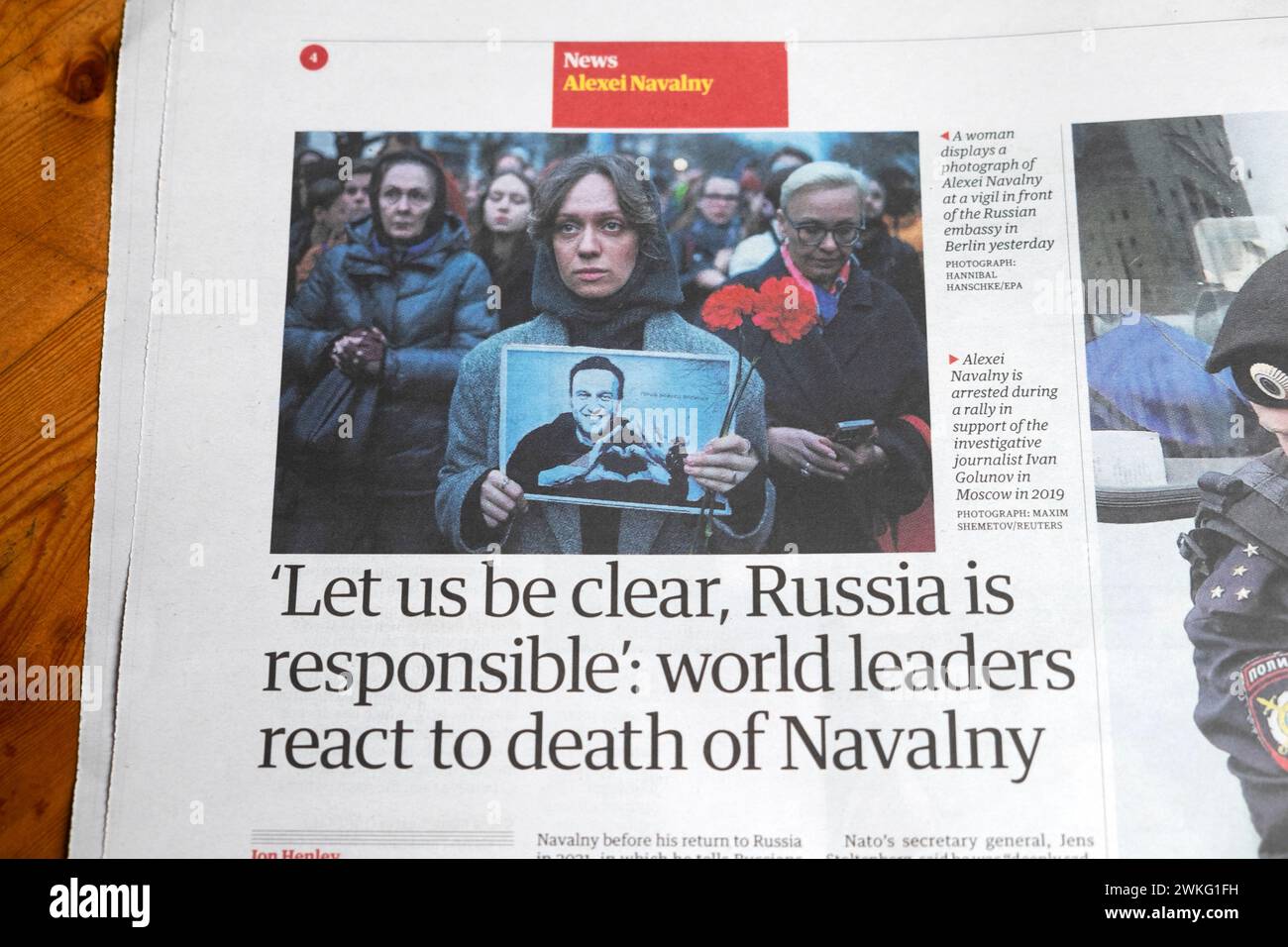 'Let us be clear, Russia is responsible': world leaders react to death ...
