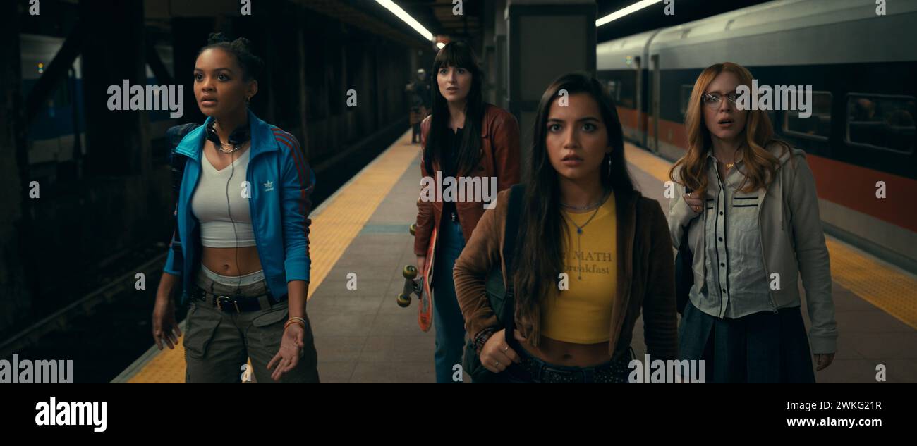 Mattie Franklin (Celeste O’Connor), Cassandra Webb (Dakota Johnson ... Mattie Franklin (Celeste O’Connor), Cassandra Webb (Dakota Johnson ...
