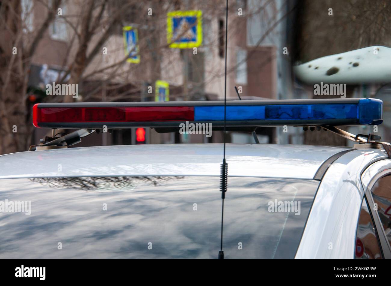 Special services The police patrol car is on the road Samara Samara ...
