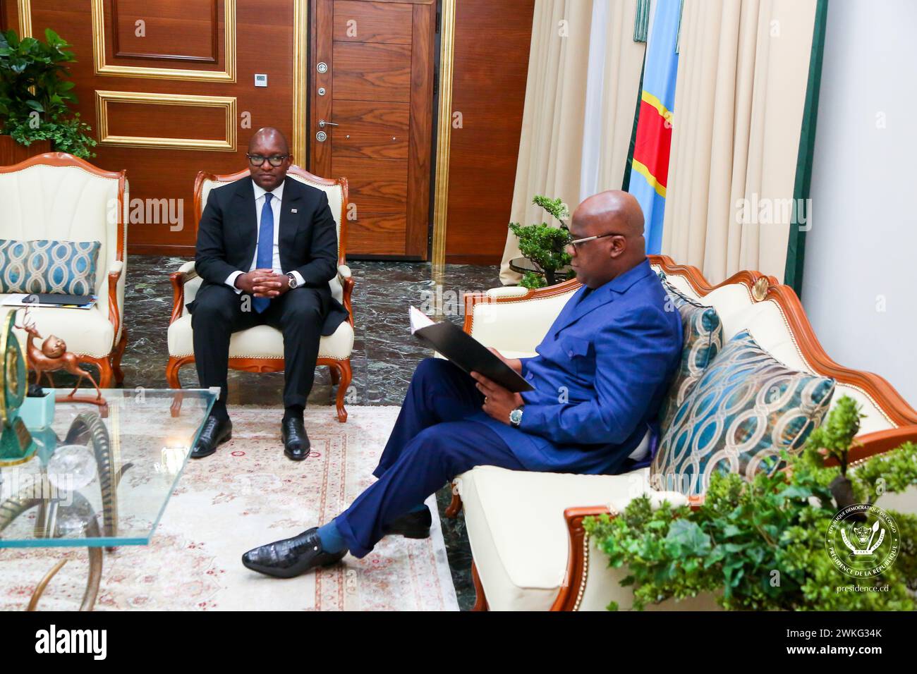 (240220) -- KINSHASA, Feb. 20, 2024 (Xinhua) -- Prime Minister of the ...