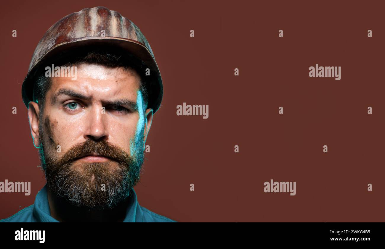 Serious handyman in protective hi-res stock photography and images - Alamy