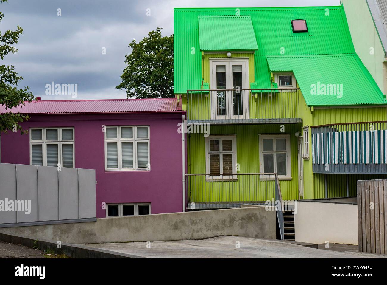Colorful residential buildings in Reykjavik, Iceland Stock Photo - Alamy