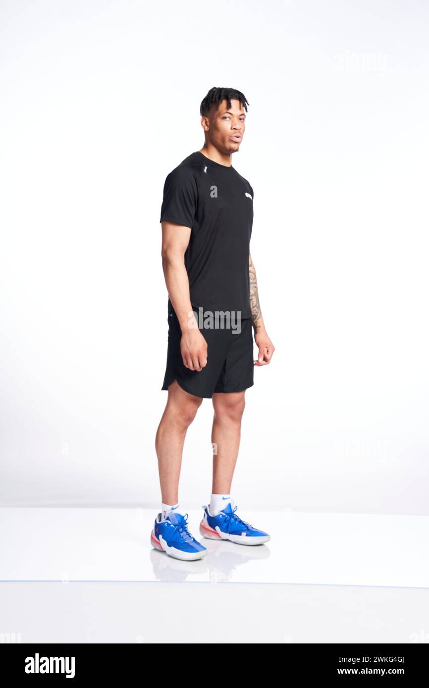 Oklahoma City Thunder forward Keyontae Johnson poses for a portrait on ...