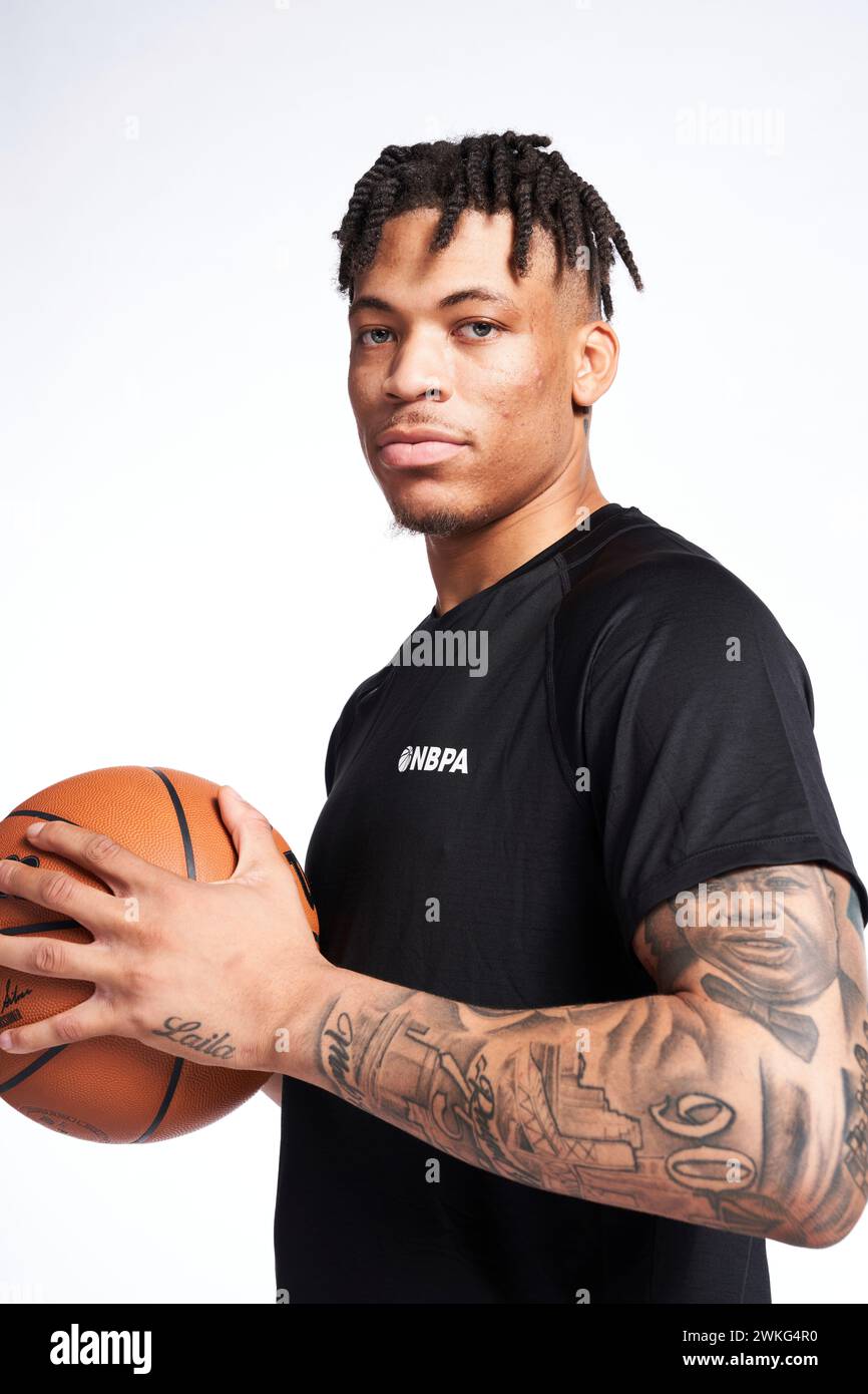Oklahoma City Thunder forward Keyontae Johnson poses for a portrait on ...