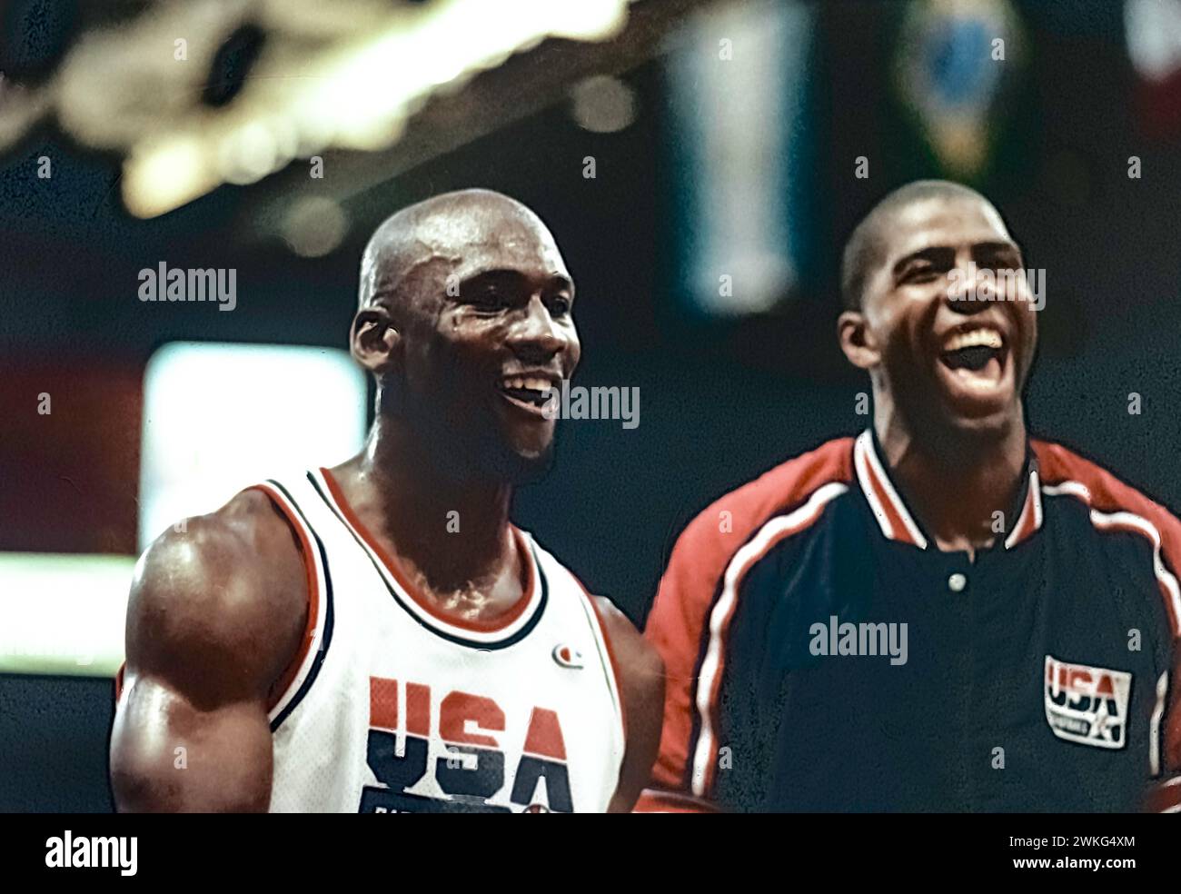 Michael Jordan-L- with Magic Johnson (USA), 1992 Tournament of the ...