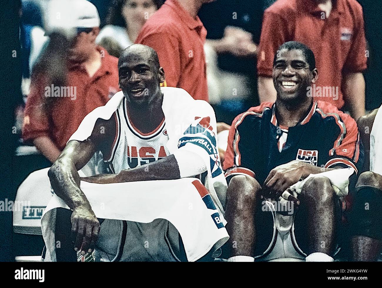 Michael Jordan-L- with Magic Johnson (USA), 1992 Tournament of the ...