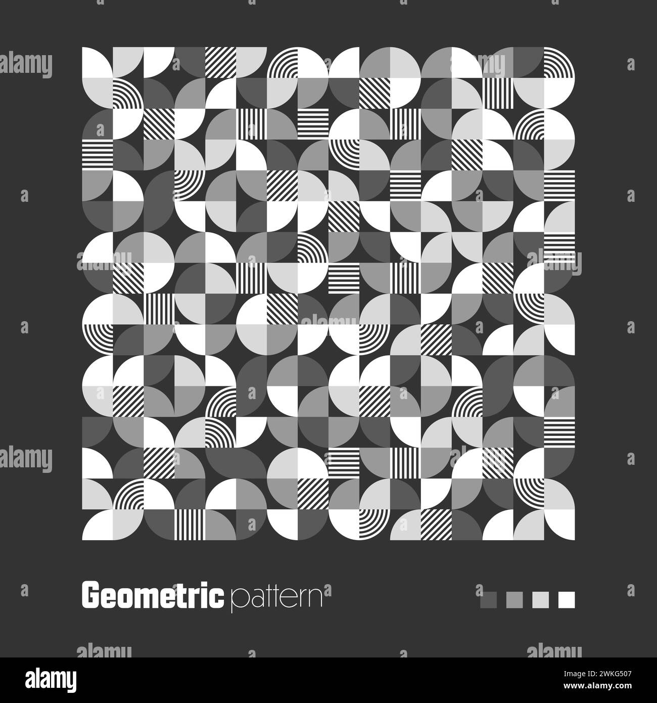 Geometric trendy pattern. Modern background with simple elements. Retro ...