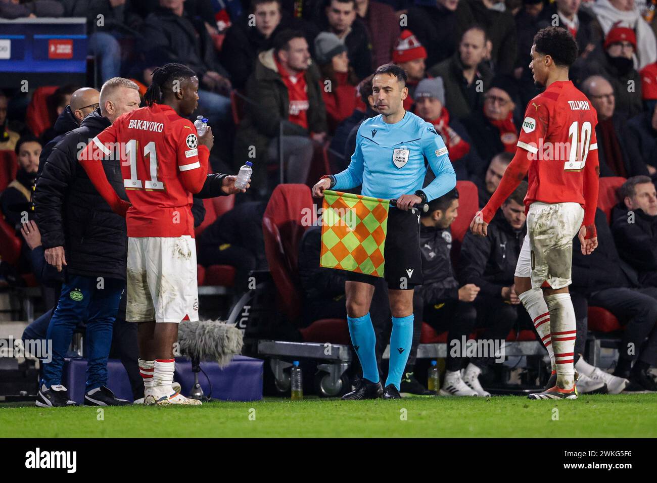 Eindhoven, Netherlands. 20th Feb, 2024. EINDHOVEN, NETHERLANDS - FEBRUARY 20: Johan Bakayoko of ...