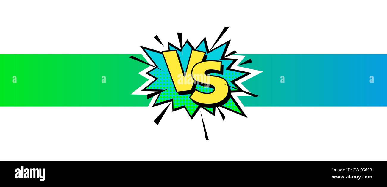 Cartoon comic background. Vs, fight versus. Comics book colorful ...