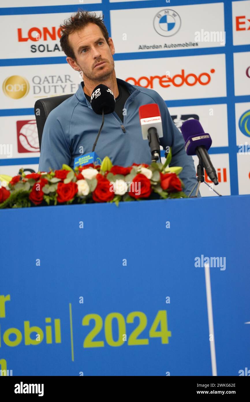 Former World No.1 Andy Murray during a press conference of the Qatar ...