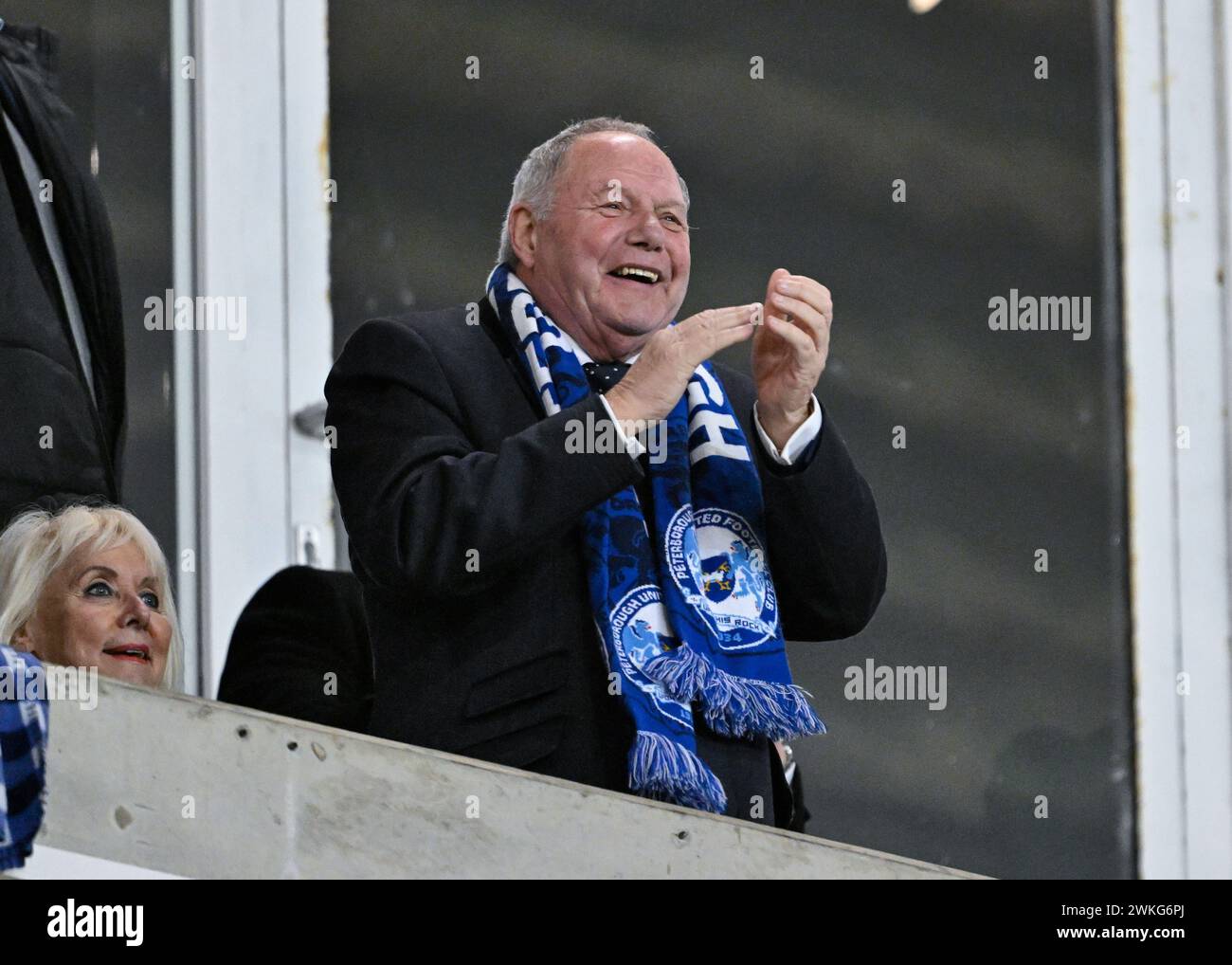 Peterborough United’s Director of football Barry Fry celebrates the ...