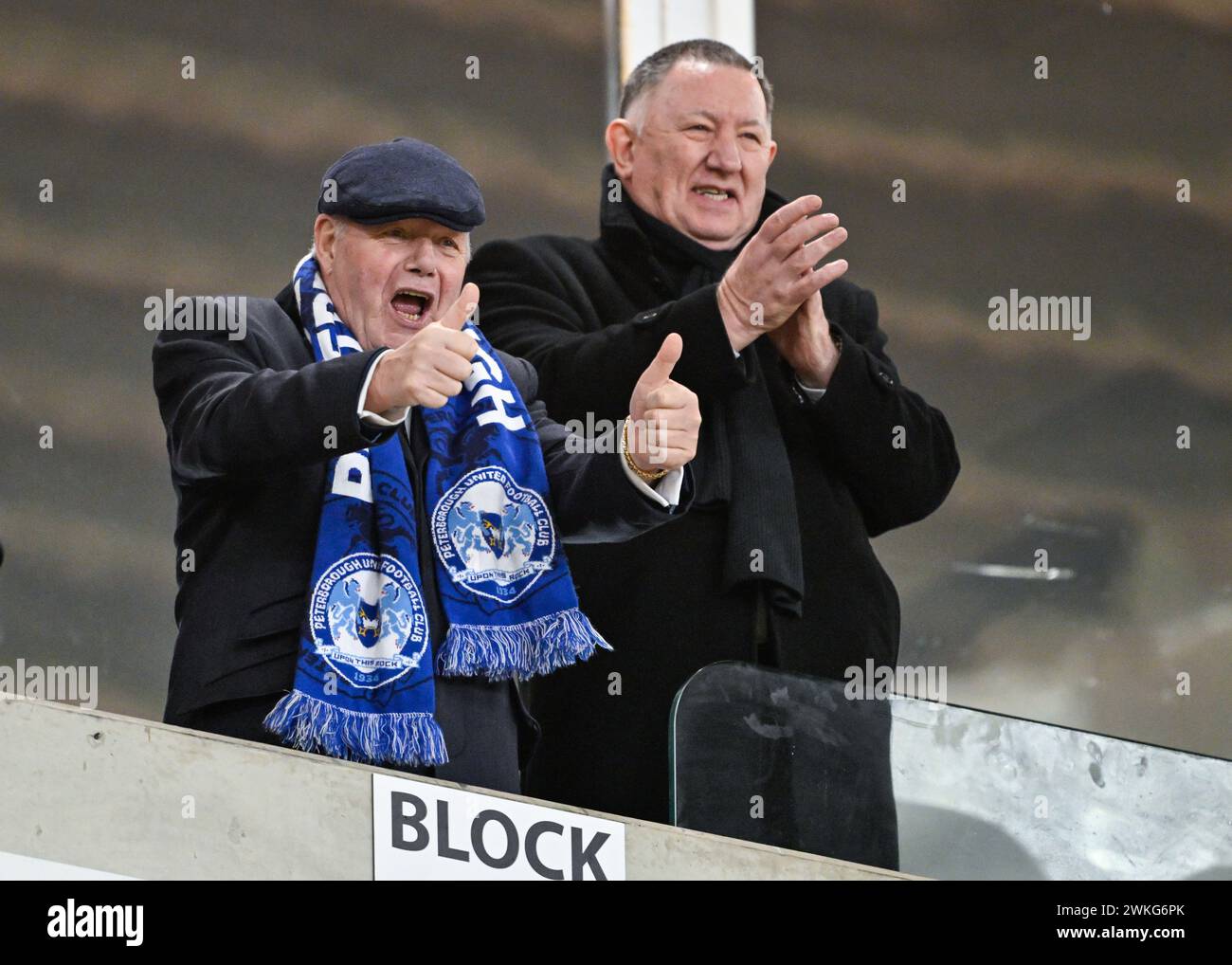 Peterborough United’s Director of football Barry Fry celebrates the ...