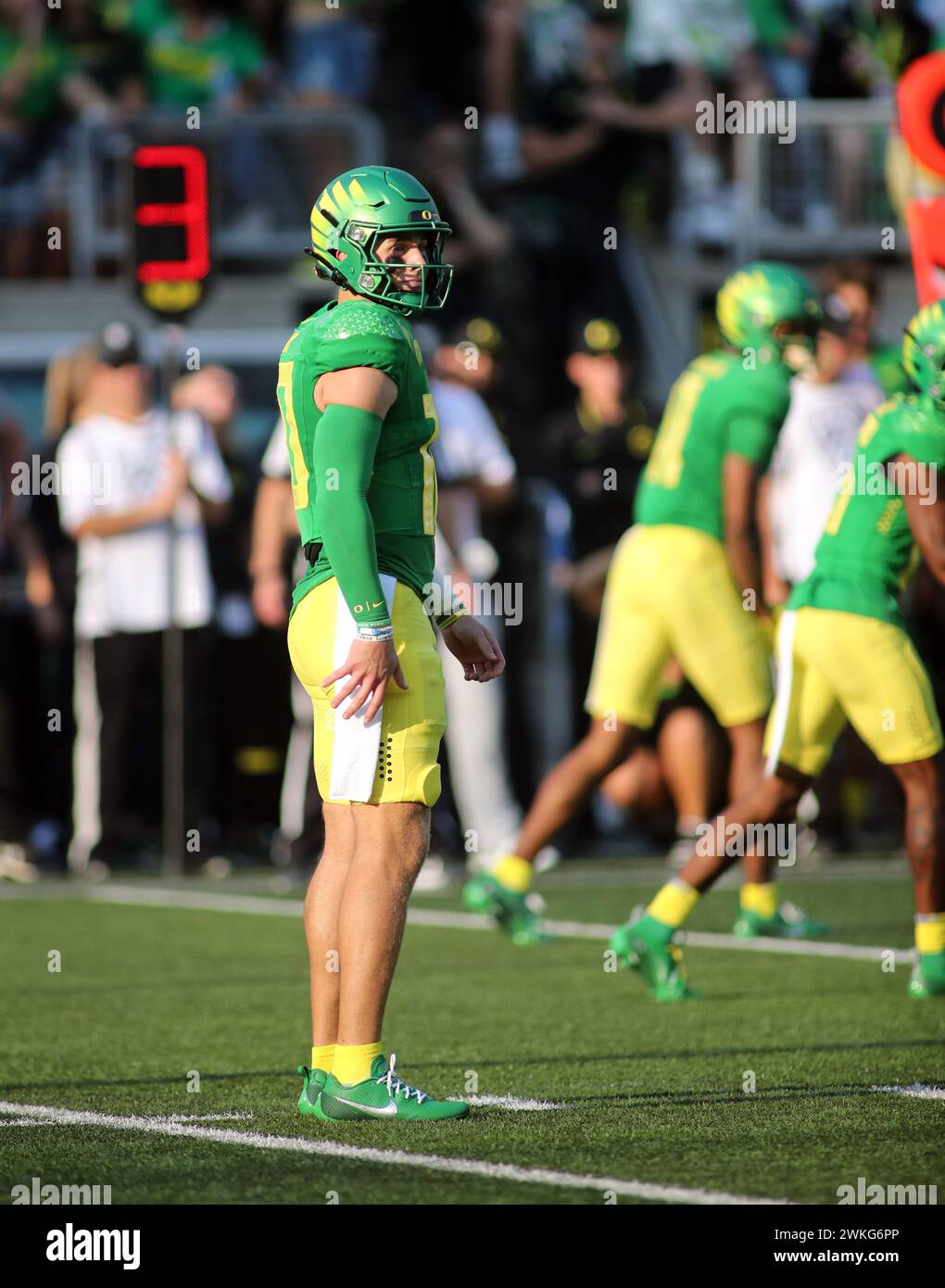 September 16, 2023 - Oregon Ducks quarterback Bo Nix #10 during a game ...