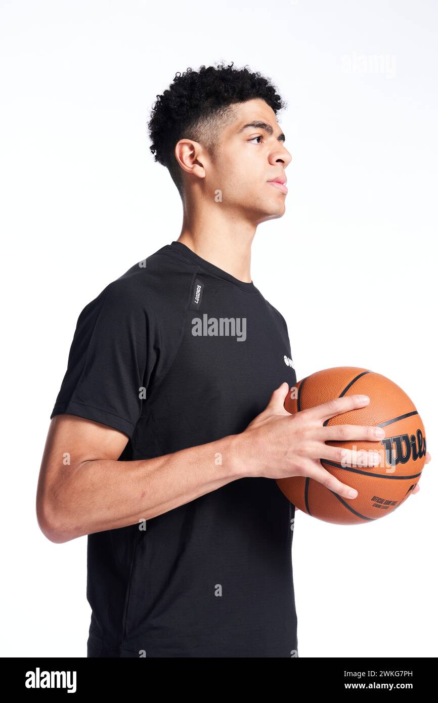 Indiana Pacers guard Ben Sheppard poses for a portrait on July 13, 2023 ...