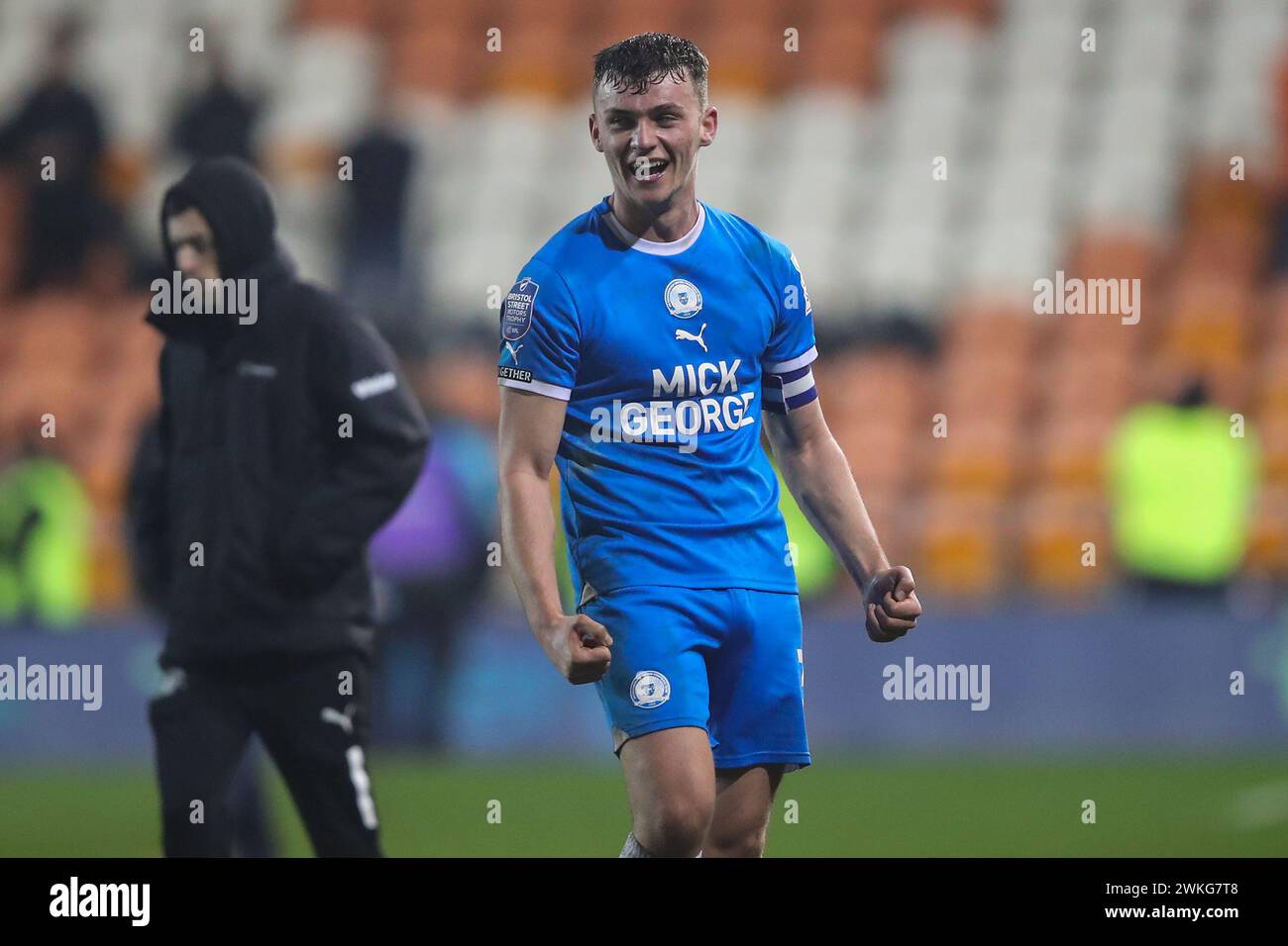 Blackpool, UK. 20th Feb, 2024. Harrison Burrows of Peterborough United ...