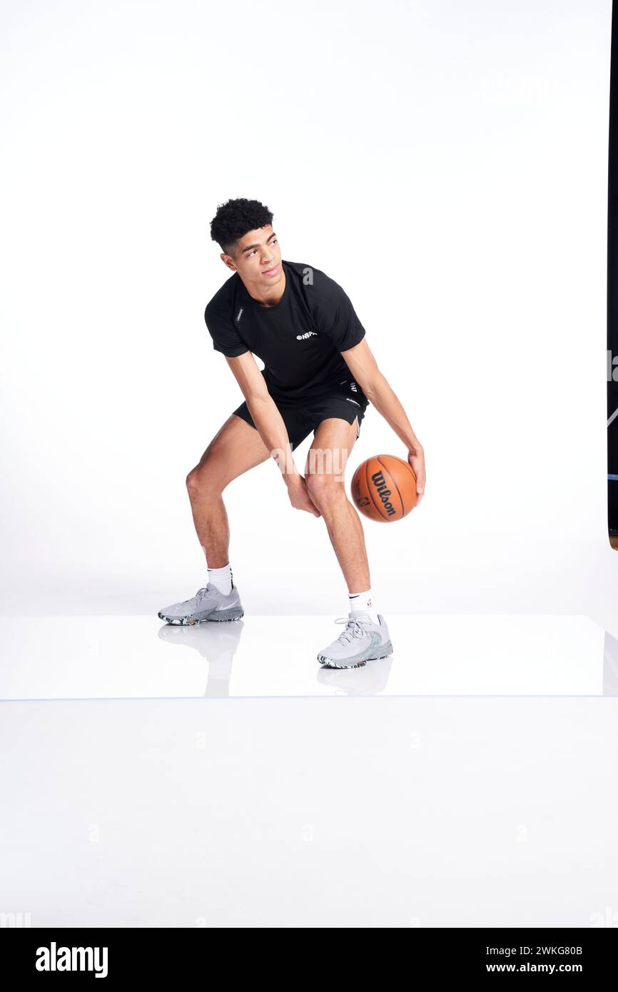 Indiana Pacers guard Ben Sheppard poses for a portrait on July 13, 2023 ...