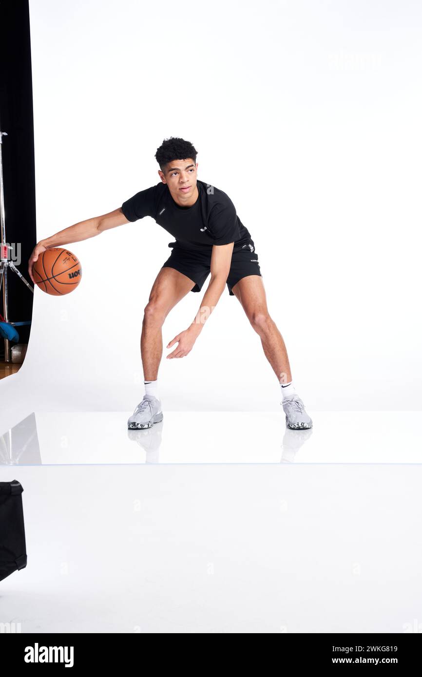 Indiana Pacers guard Ben Sheppard poses for a portrait on July 13, 2023 ...