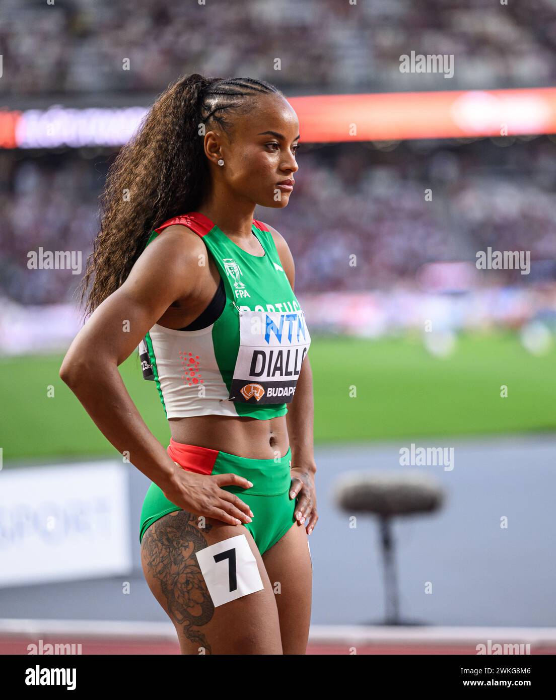Fatoumata Binta DIALLO participating in the 400 meters hurdles at the ...
