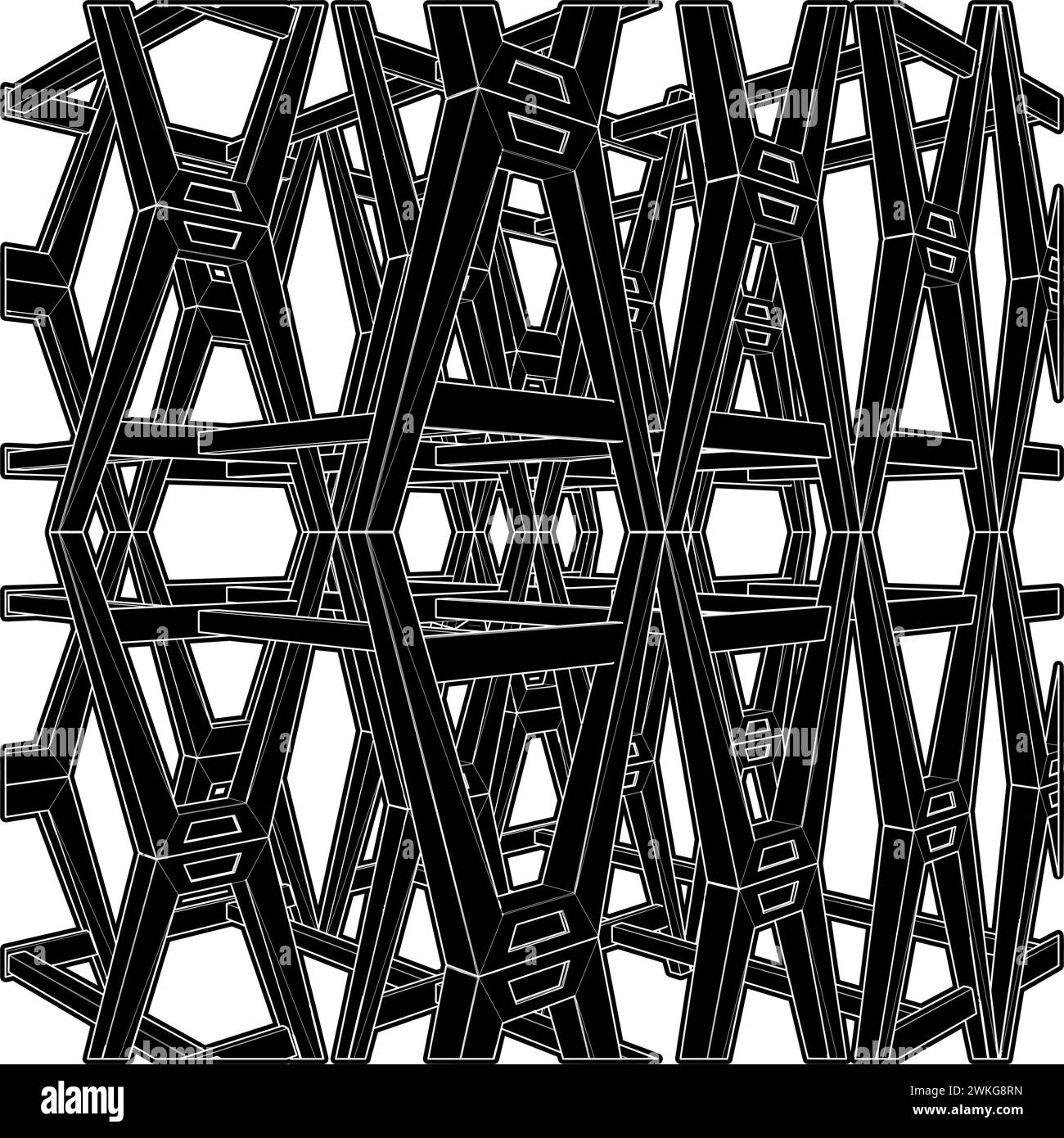 Abstract Construction Structure Vector. A Vector Illustration Of ...