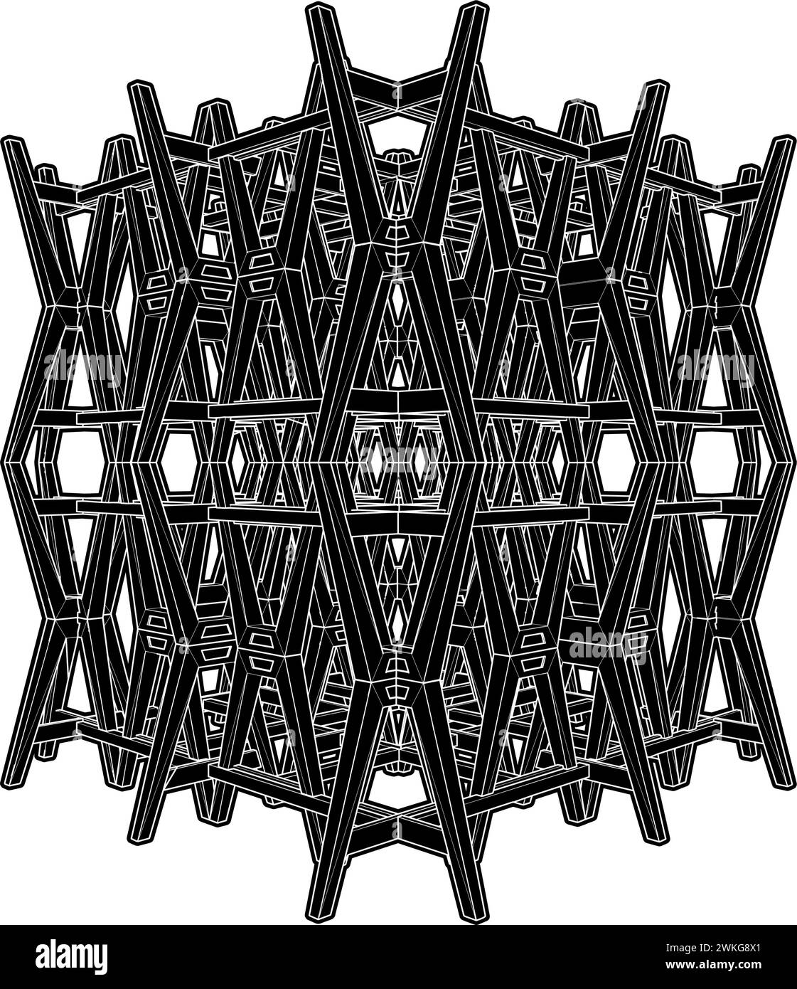 Abstract Construction Structure Vector. A Vector Illustration Of ...