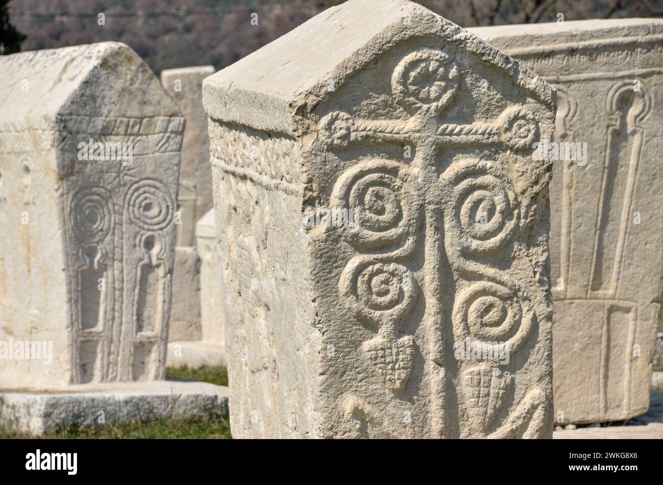Radimlja stecak tombstones hi-res stock photography and images - Alamy