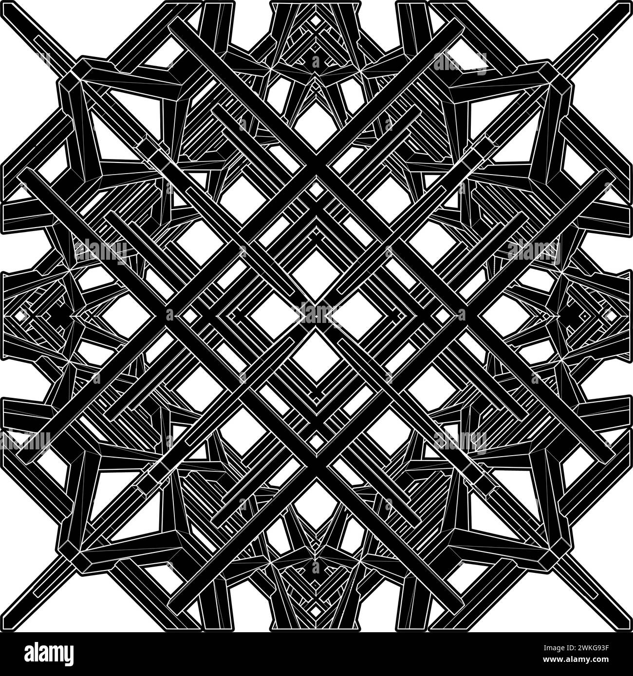 Abstract Construction Structure Vector A Vector Illustration Of Architectural Construction