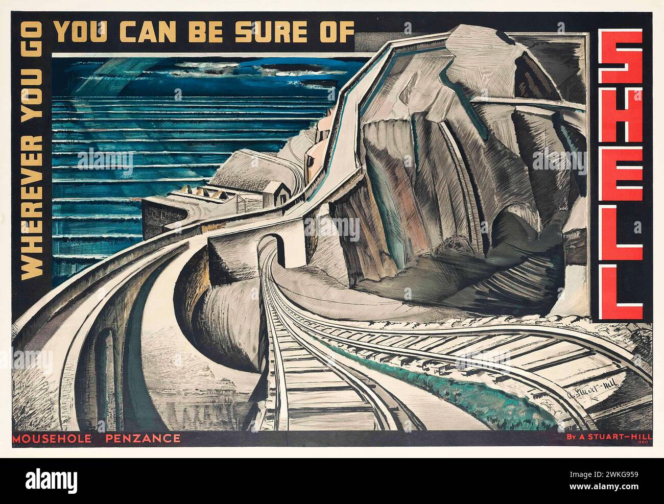 1930s uk shell poster hi-res stock photography and images - Alamy
